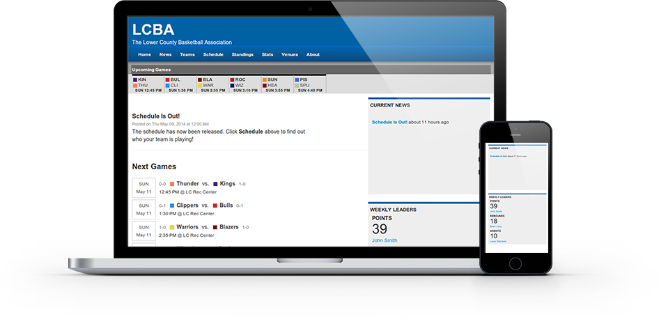 Generate a League or Tournament Schedule Instantly | RecLeague.net